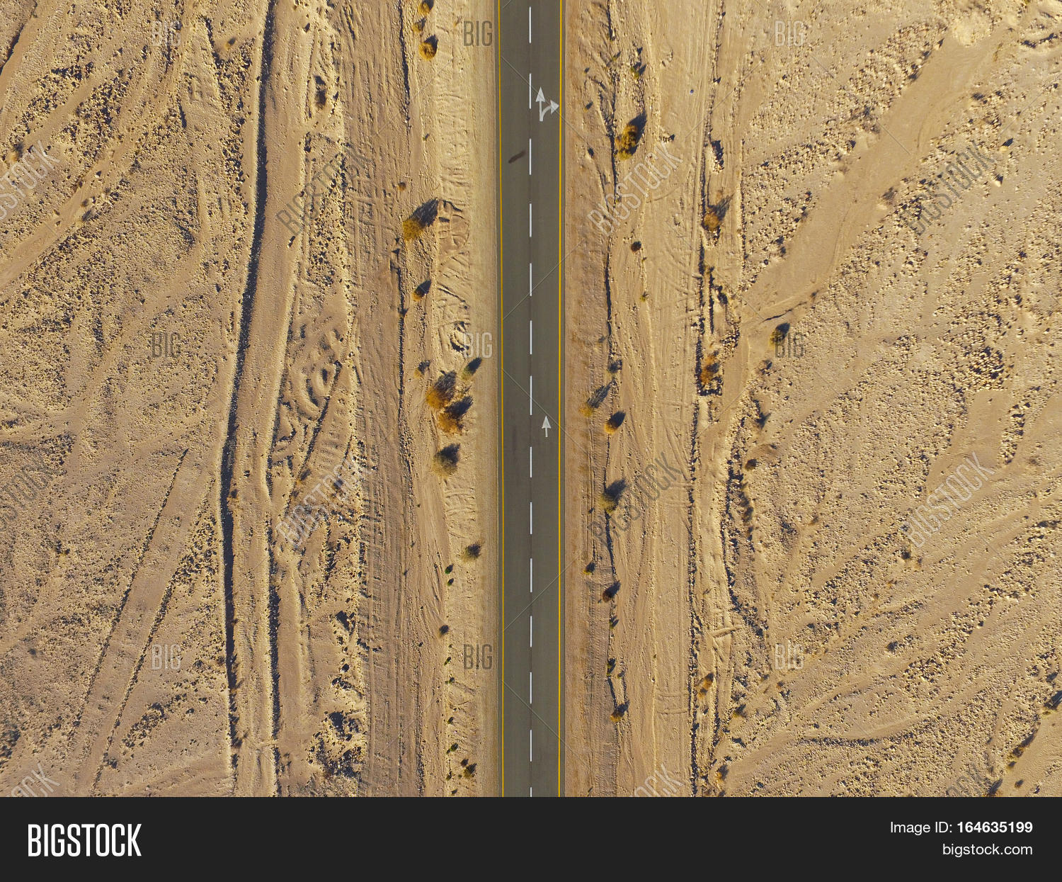 Empty Desert Road Top Image & Photo (Free Trial) | Bigstock