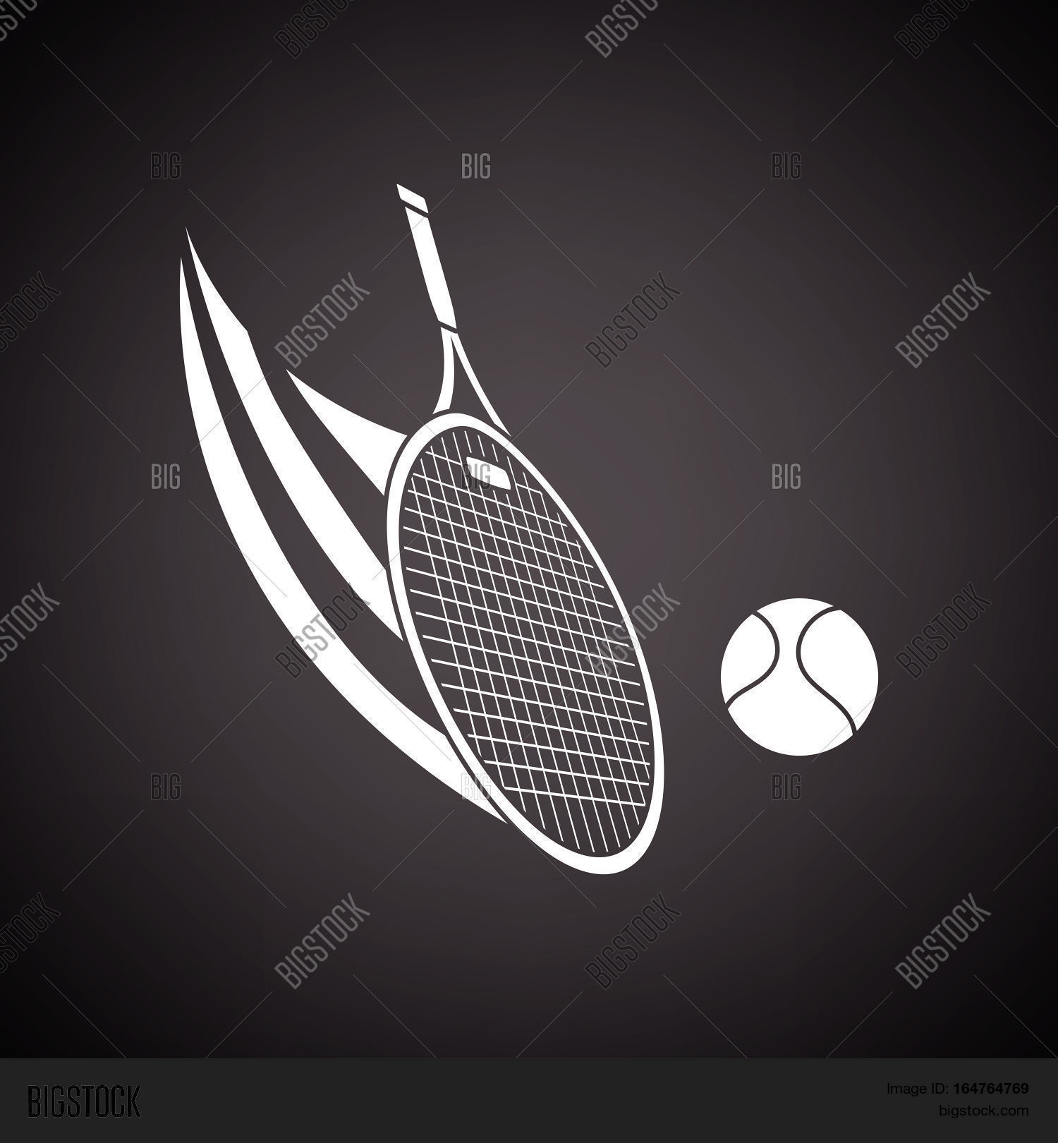 Tennis Racket Hitting Vector & Photo (Free Trial) | Bigstock