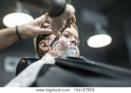 Thoughtful Kid Shaving Image & Photo (Free Trial) | Bigstock