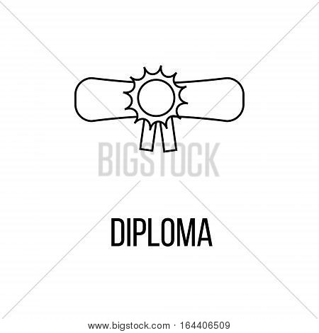 Diploma Icon Logo Vector & Photo (Free Trial) | Bigstock