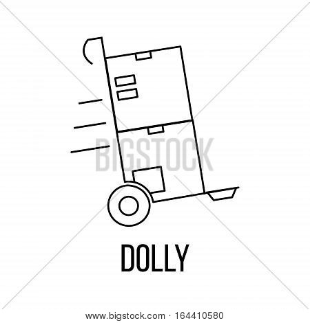 Dolly Icon Logo Line Vector & Photo (Free Trial) | Bigstock
