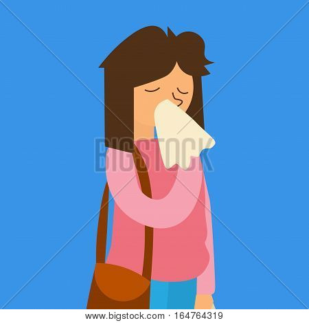 Cartoon Sick Woman Vector & Photo (Free Trial) | Bigstock