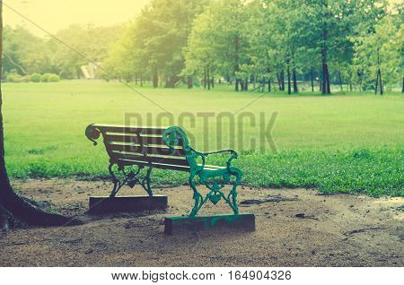 Park Bench Morning Image & Photo (Free Trial) | Bigstock
