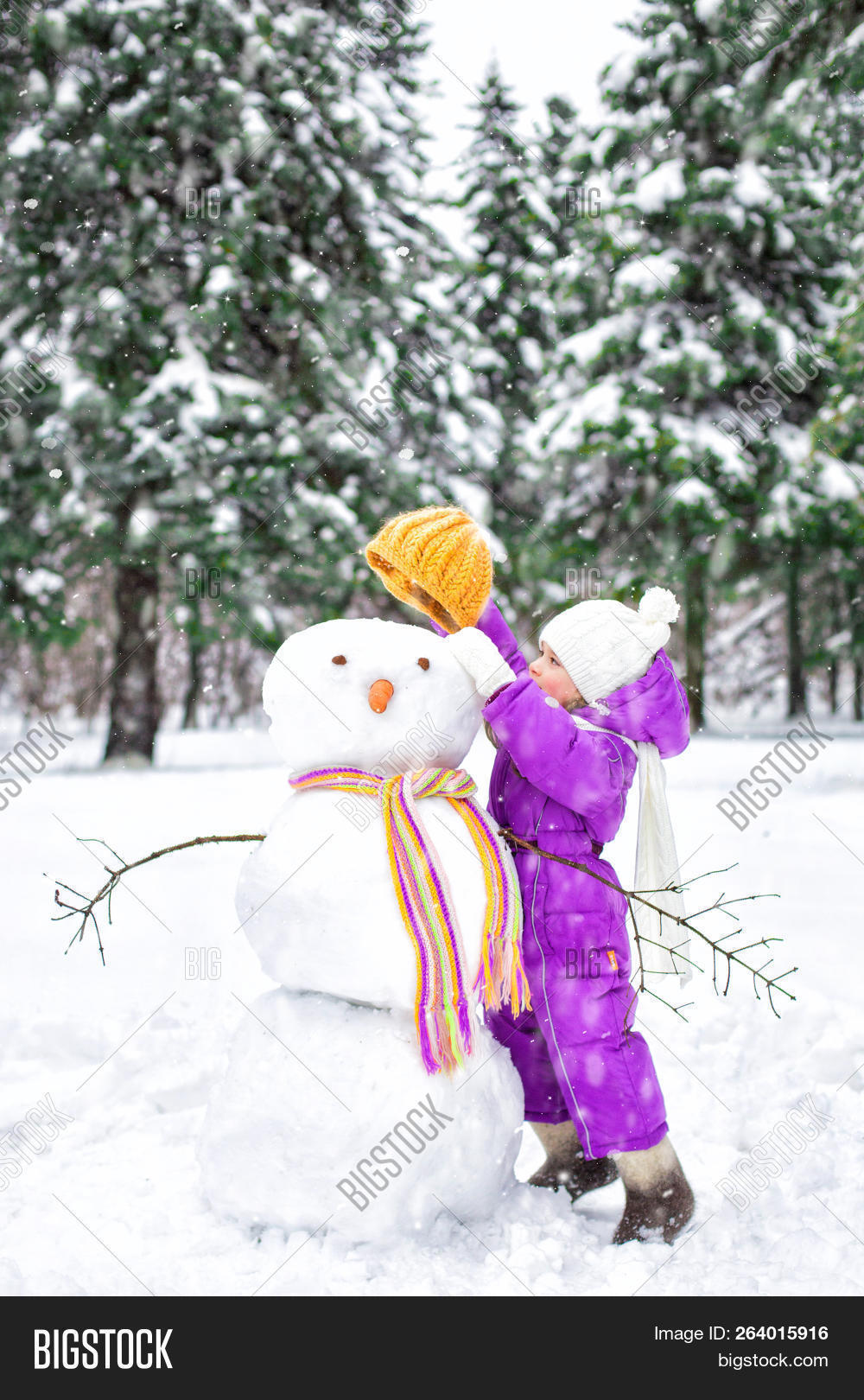 Child Sculpts Snowman Image & Photo (Free Trial) | Bigstock