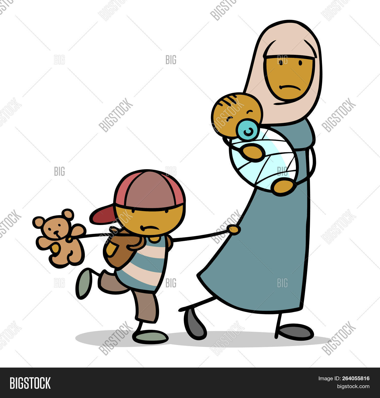 Cartoon Refugees Image & Photo (Free Trial) | Bigstock