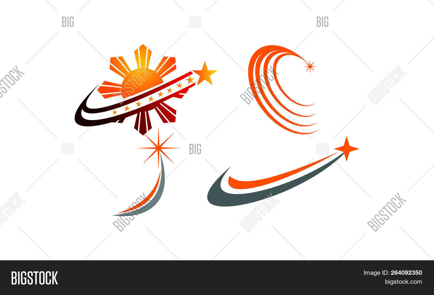 Star Swoosh Template Vector & Photo (Free Trial) | Bigstock