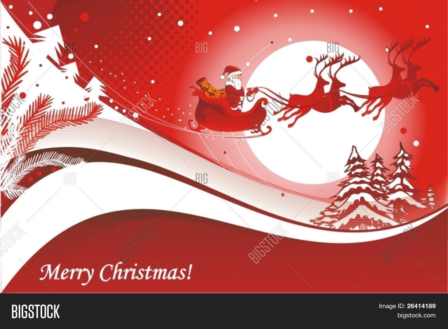Santa's Sleigh Vector & Photo (Free Trial) | Bigstock