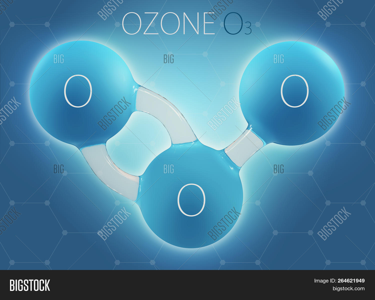 O3 Ozone 3d Molecule Image & Photo (Free Trial) | Bigstock