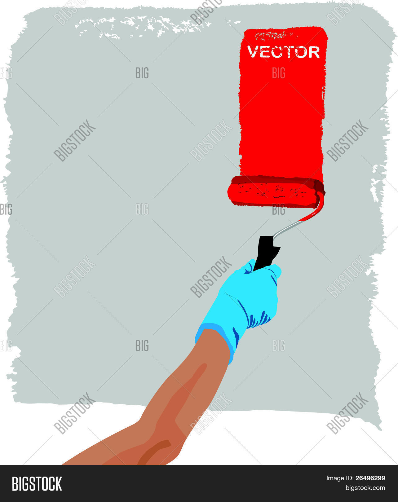 Hand Roller Dipped Vector & Photo (Free Trial) | Bigstock