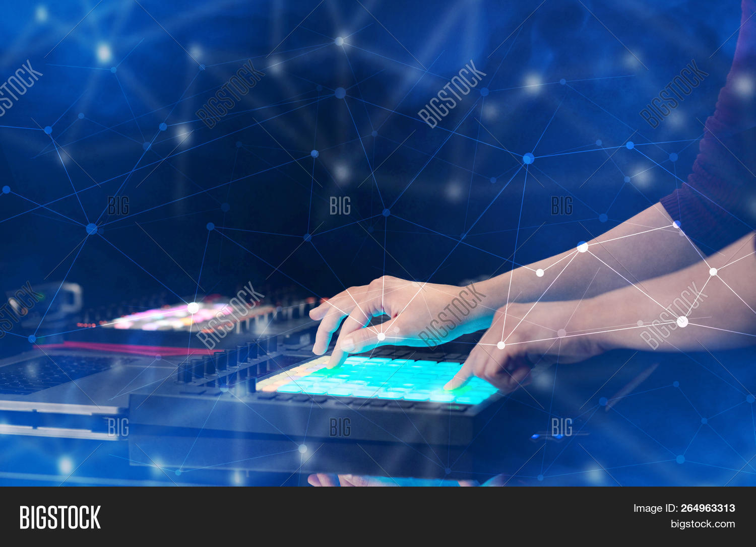 Hand Remixing Music On Image & Photo (Free Trial) | Bigstock