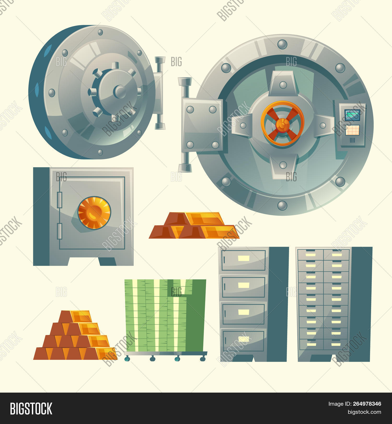 Set Bank Vault, Image & Photo (Free Trial) | Bigstock