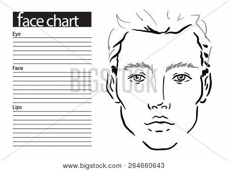 Man Face Chart Makeup Vector & Photo (Free Trial) | Bigstock