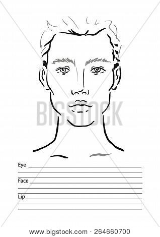 Man Face Chart Makeup Vector & Photo (Free Trial) | Bigstock