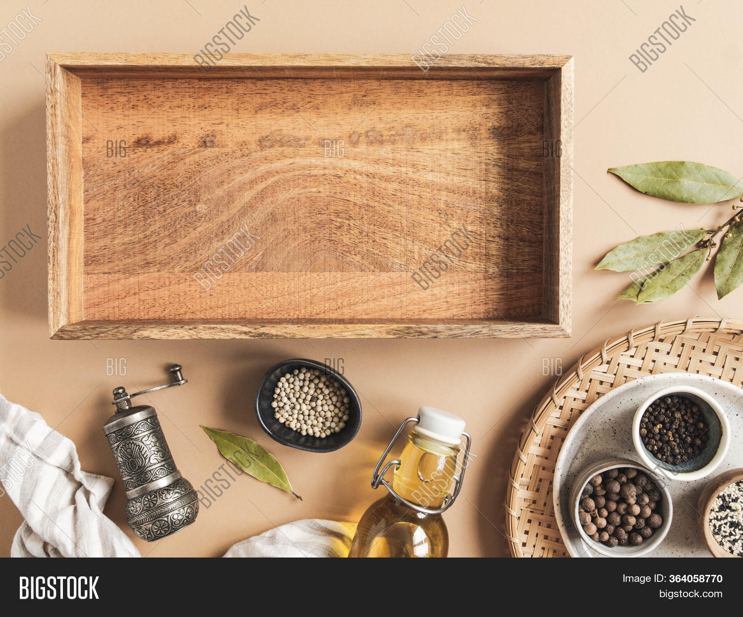 Kitchen Flat Lay Wood Image & Photo (Free Trial) | Bigstock