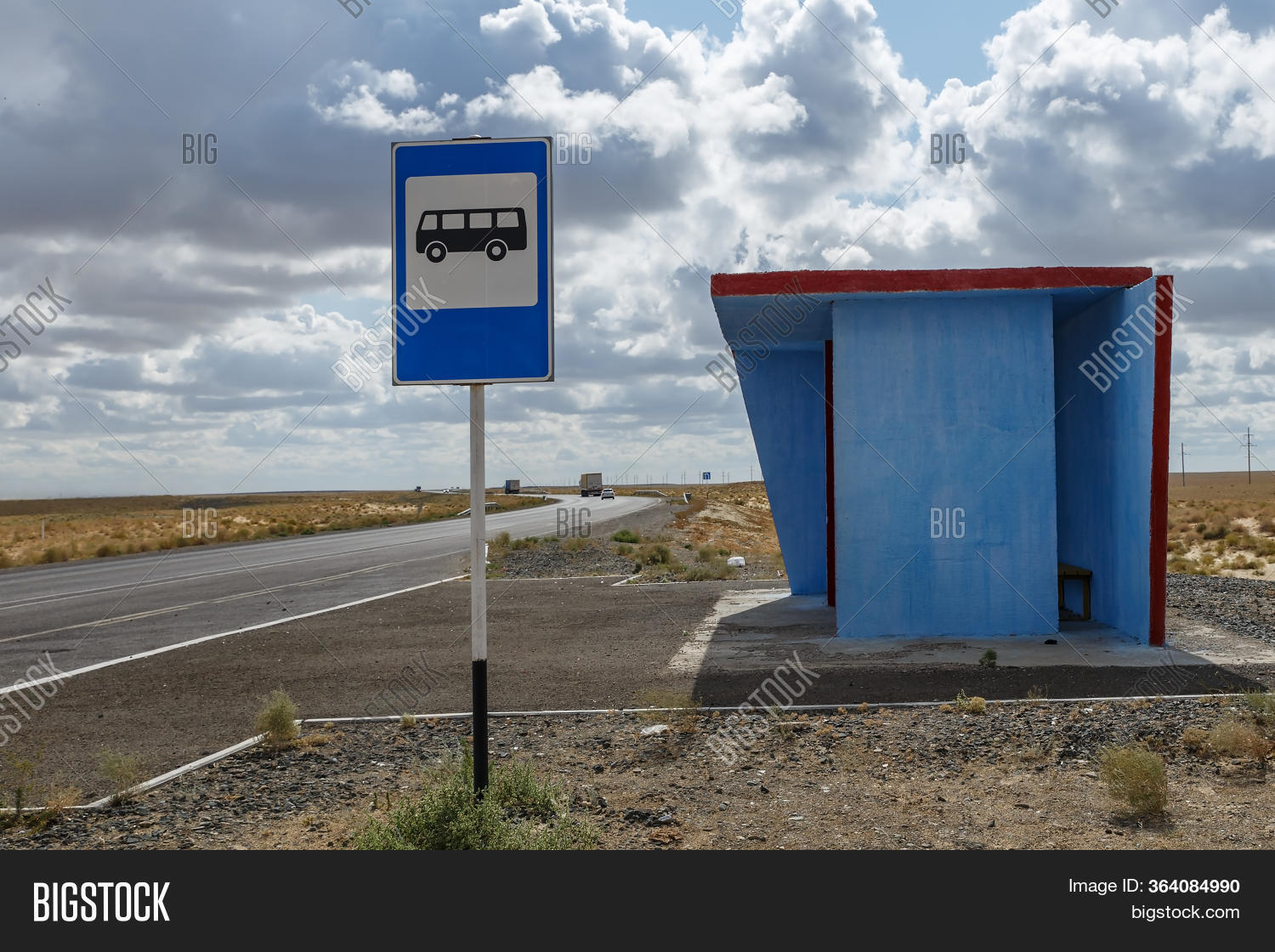 Blue Bus Stop Bus Stop Image & Photo (Free Trial) | Bigstock