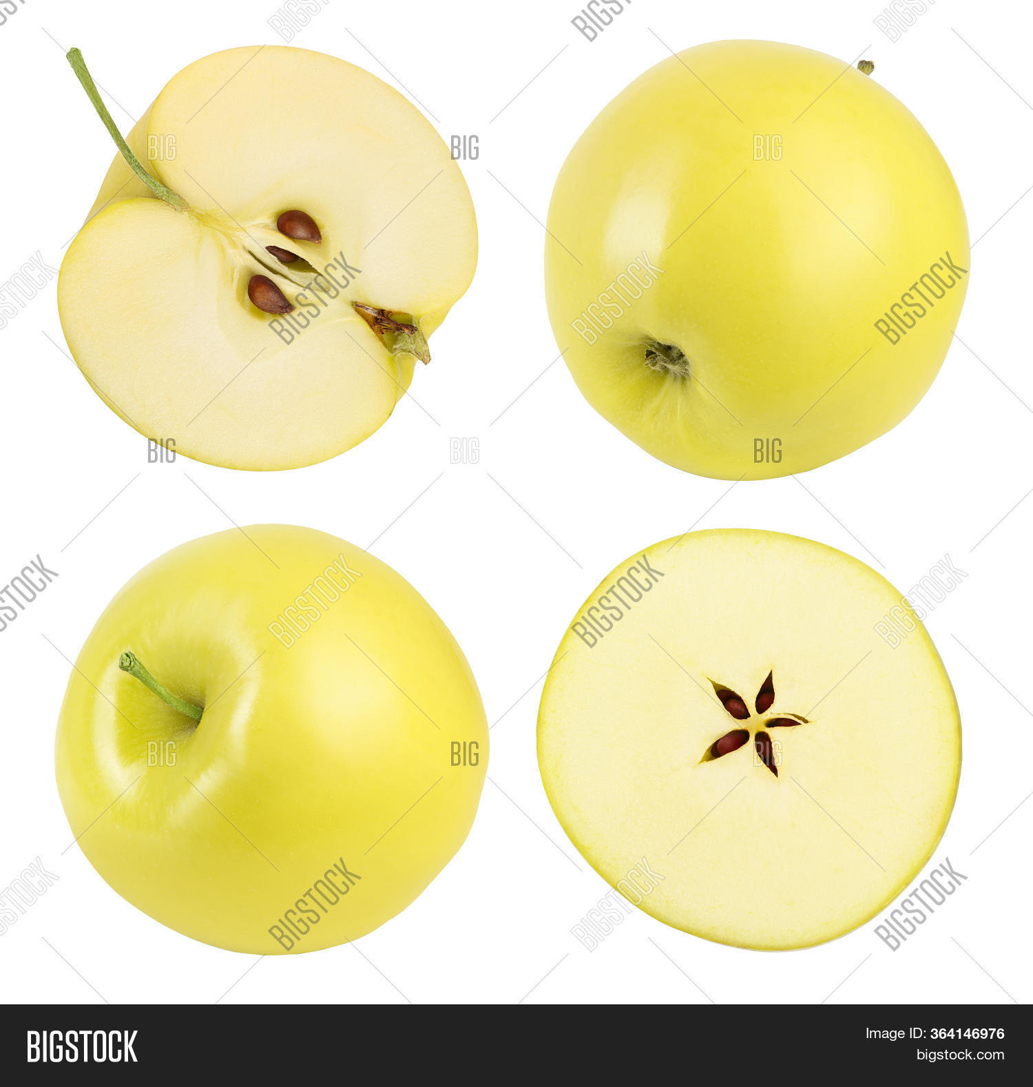Yellow Apple Half Image & Photo (Free Trial) | Bigstock
