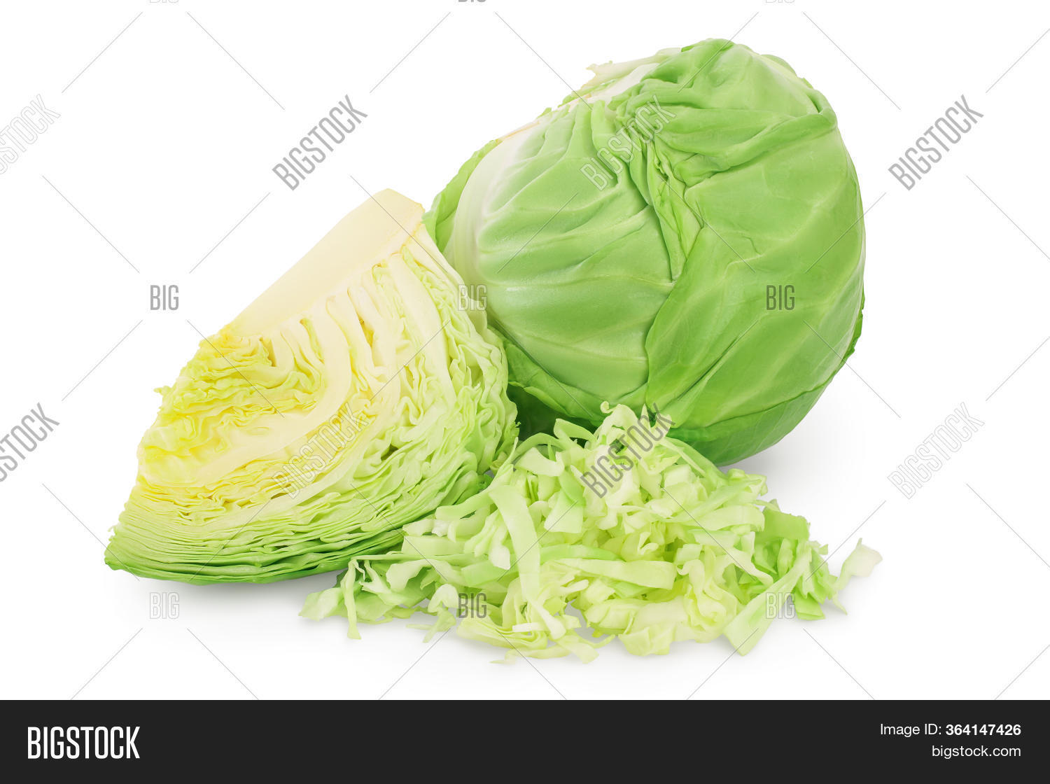 Green Cabbage Isolated Image & Photo (Free Trial) | Bigstock
