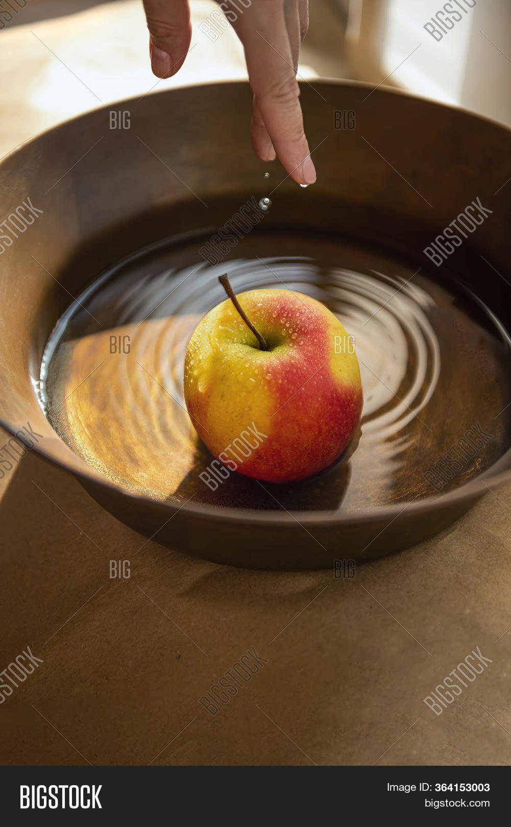 Wet Apple Metal Bowl Image & Photo (Free Trial) | Bigstock