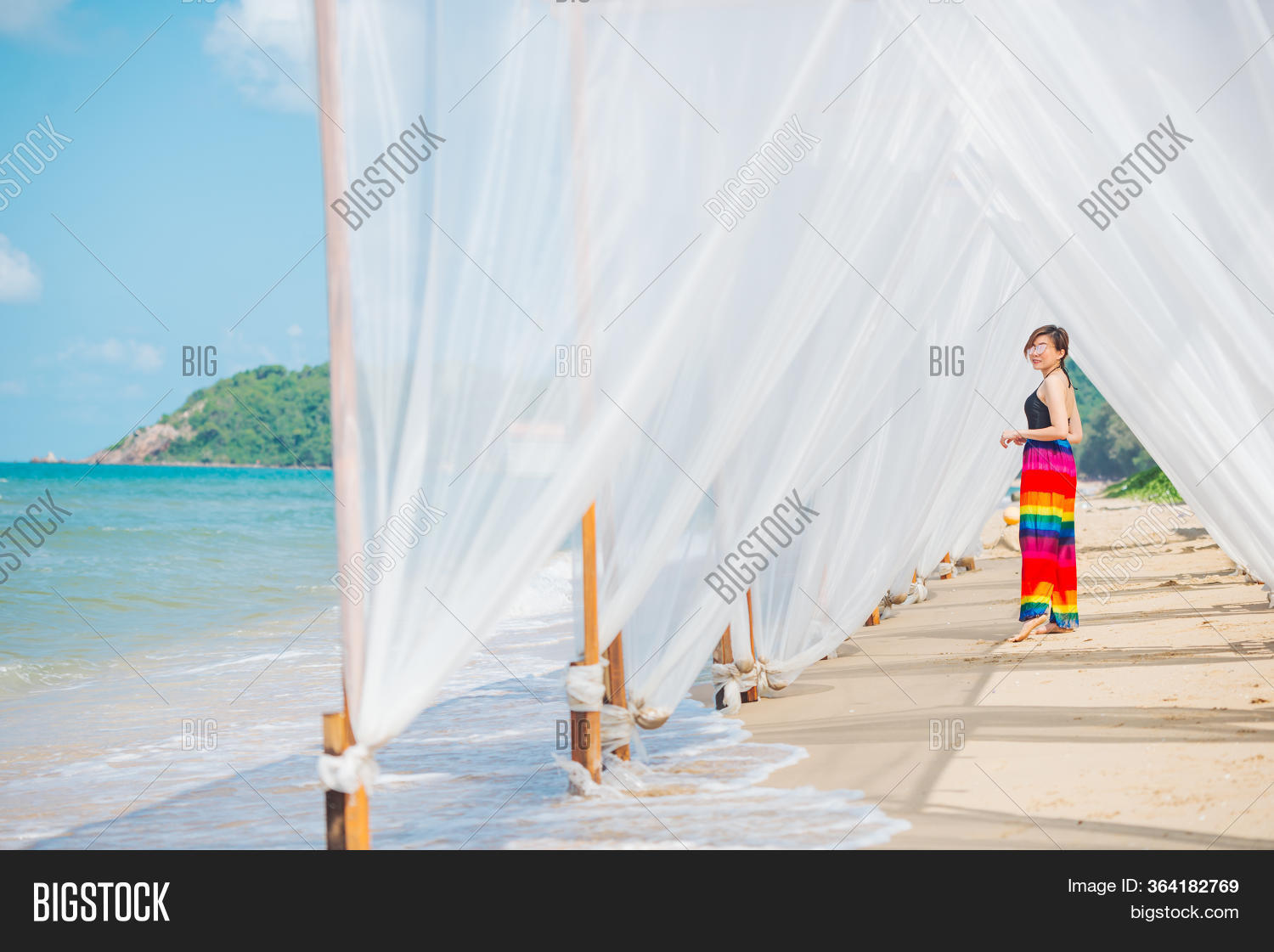 Woman Enjoying Beach Image & Photo (Free Trial) | Bigstock