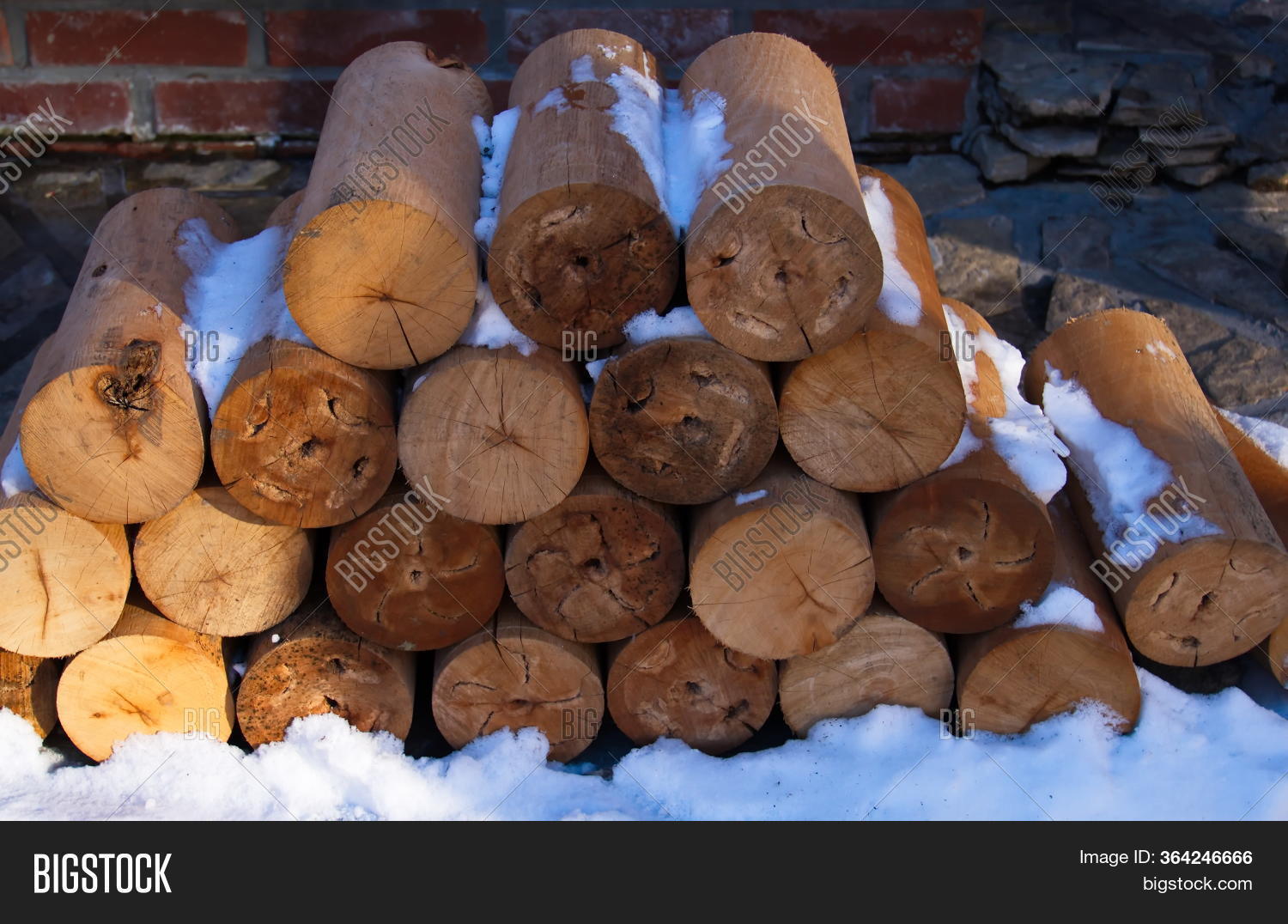 Pile Logs Fire Stacked Image & Photo (Free Trial) | Bigstock
