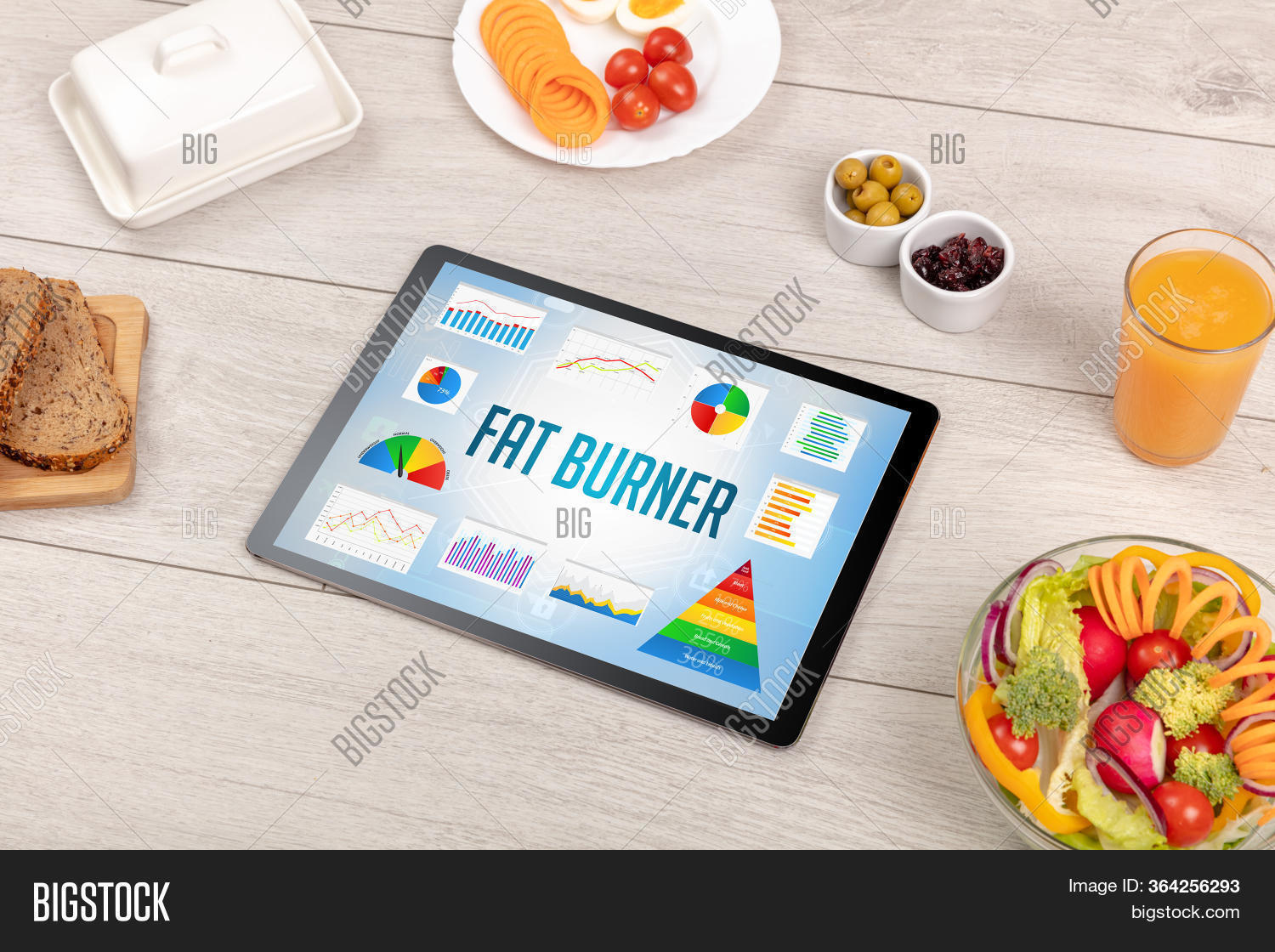 Organic Food Tablet Pc Image & Photo (Free Trial) | Bigstock