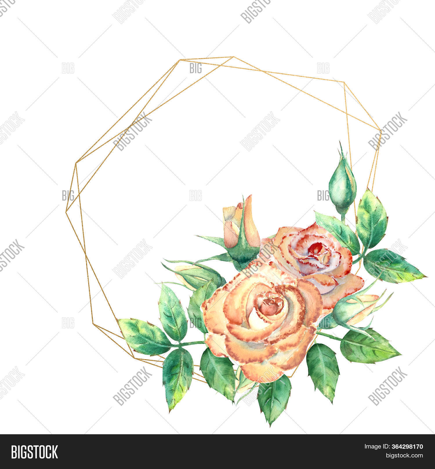 Gold Geometric Frame Image & Photo (Free Trial) | Bigstock