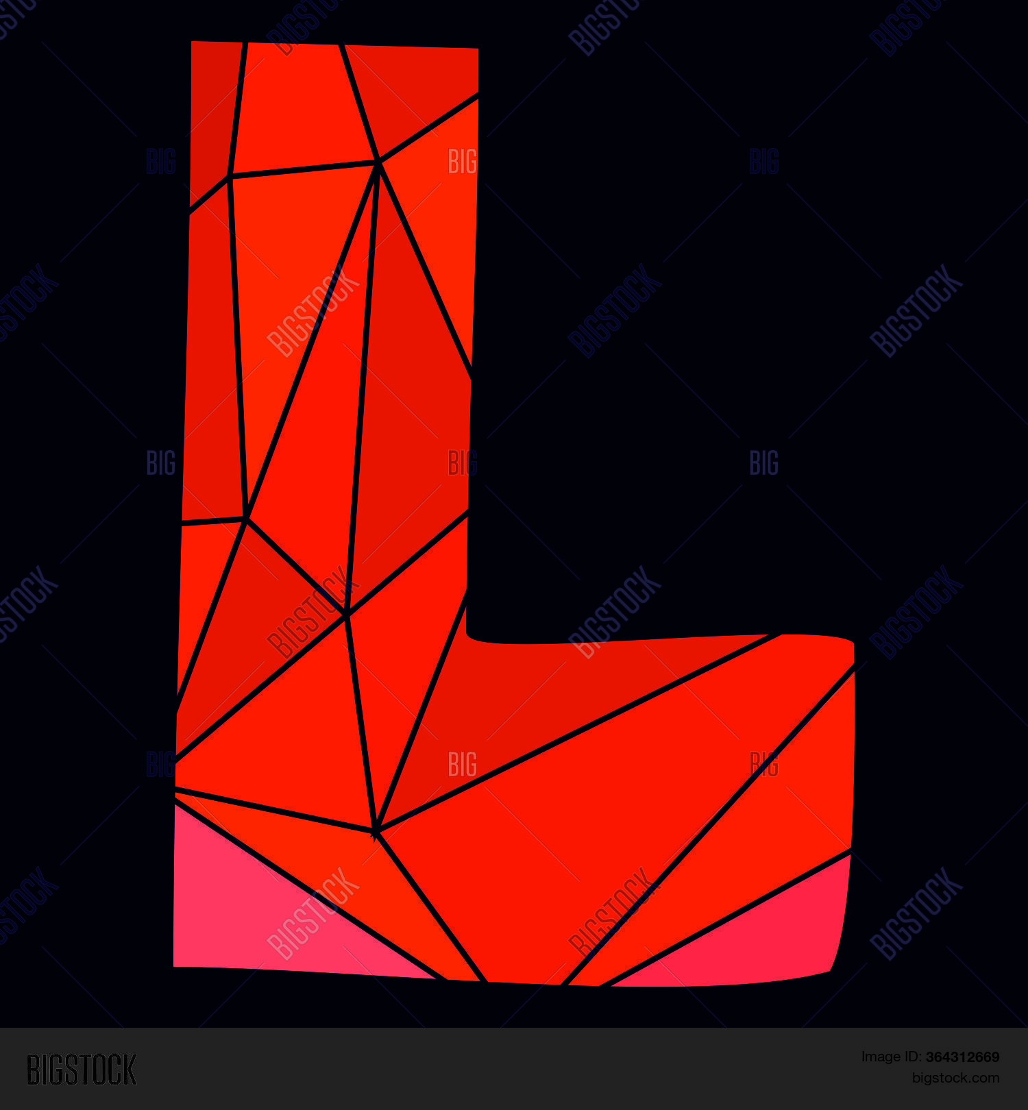 L Red Alphabet Vector Vector & Photo (Free Trial) | Bigstock
