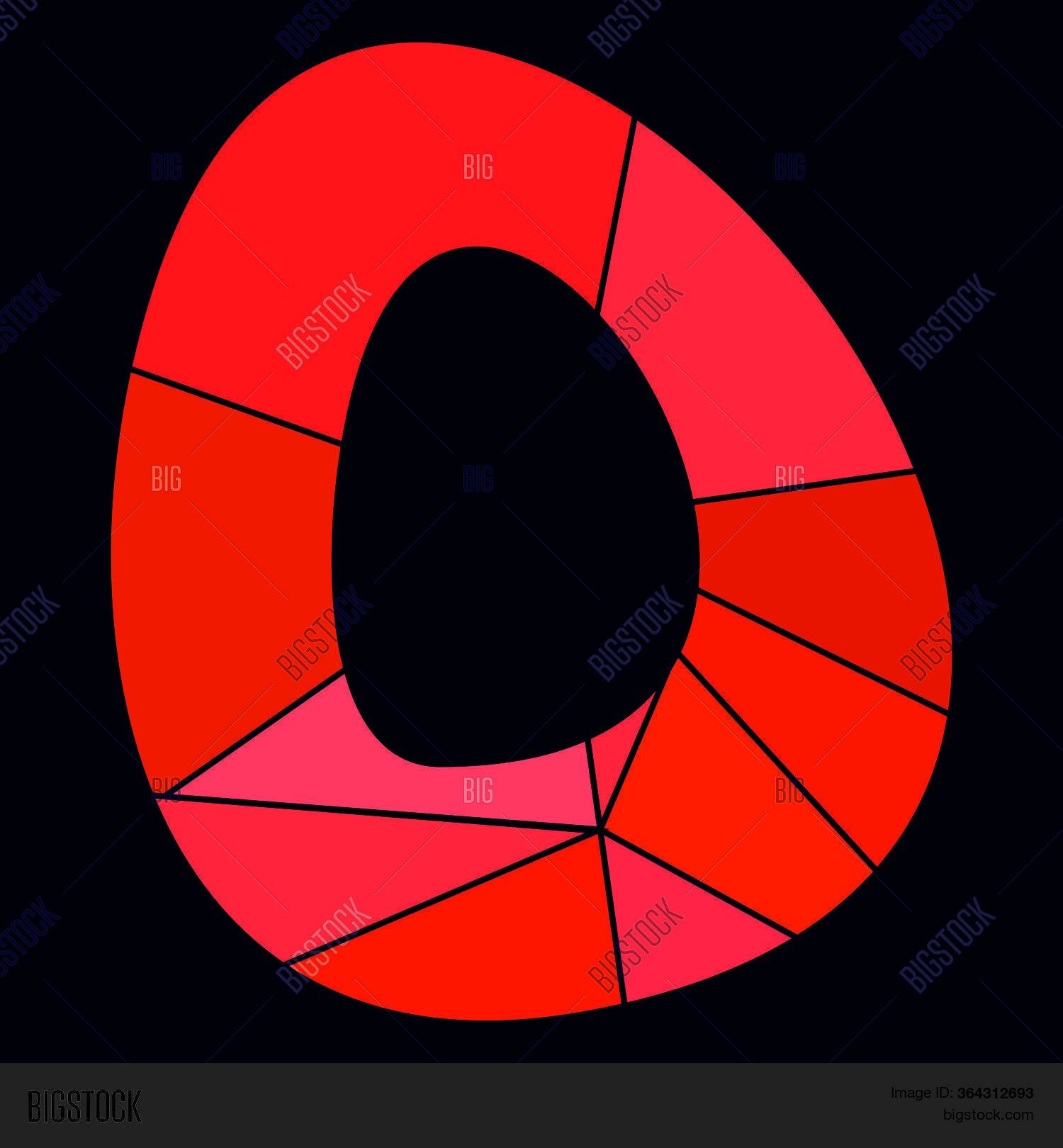O Red Alphabet Vector Vector & Photo (Free Trial) | Bigstock