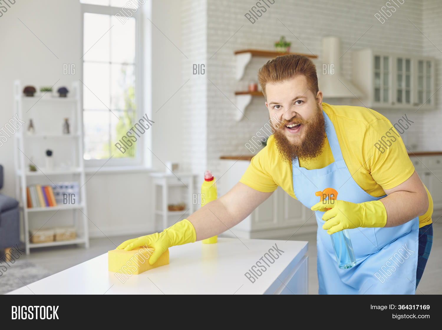 Funny Fat Man Apron Image & Photo (Free Trial) | Bigstock