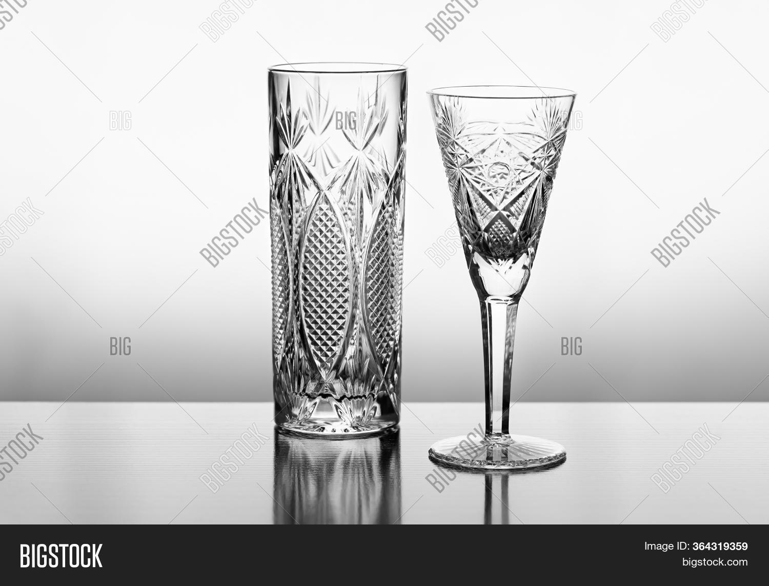 Empty Crystal Glasses Image & Photo (Free Trial) | Bigstock