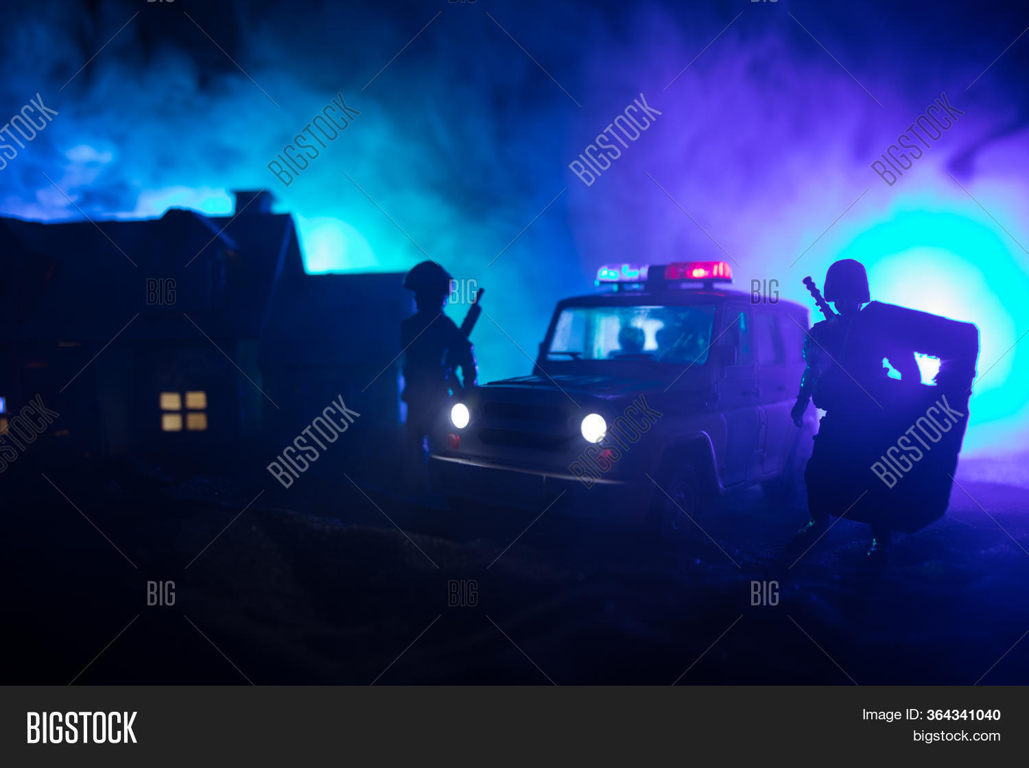 Police Cars Night. Image & Photo (Free Trial) | Bigstock