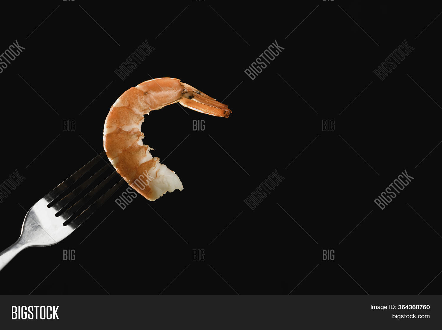 Closeup Shrimp On Fork Image & Photo (Free Trial) | Bigstock