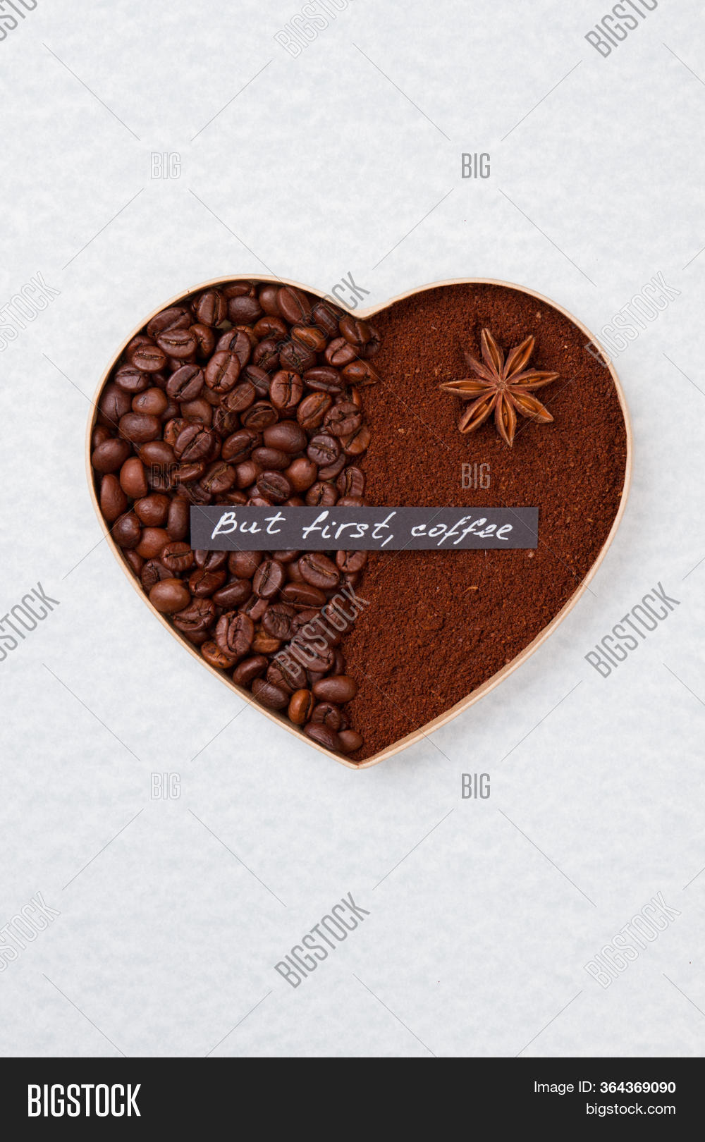 Coffee Heart Isolated Image & Photo (Free Trial) | Bigstock