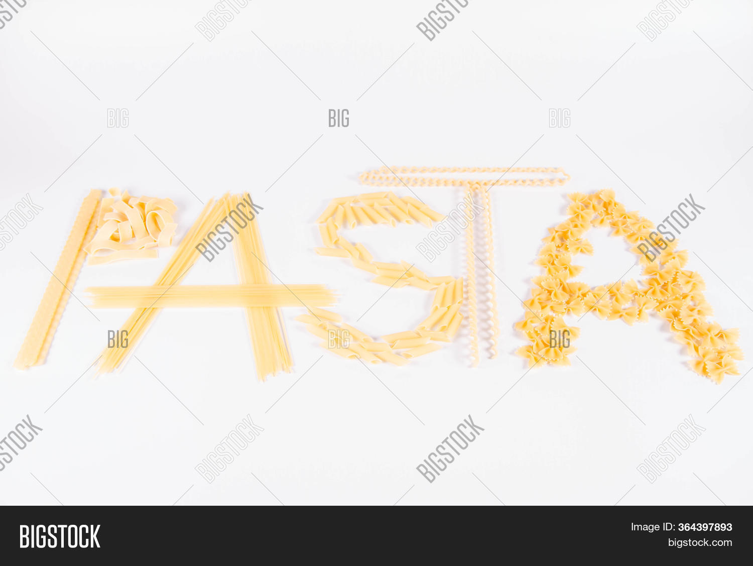 Word 'pasta' Spelled Image & Photo (Free Trial) | Bigstock
