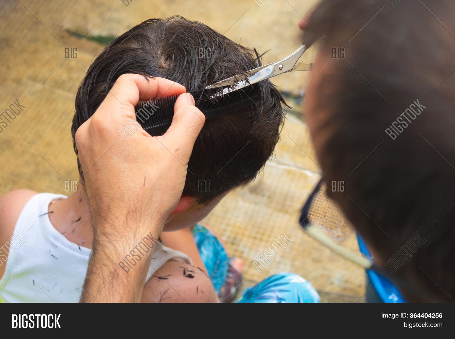 Father Cutting Son's Image & Photo (Free Trial) | Bigstock