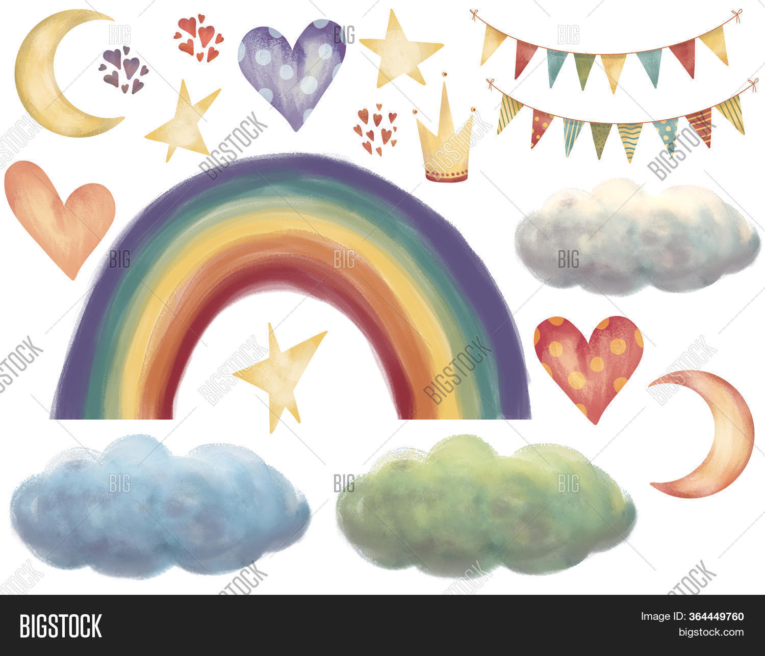 Set Cute Elements Image & Photo (Free Trial) | Bigstock