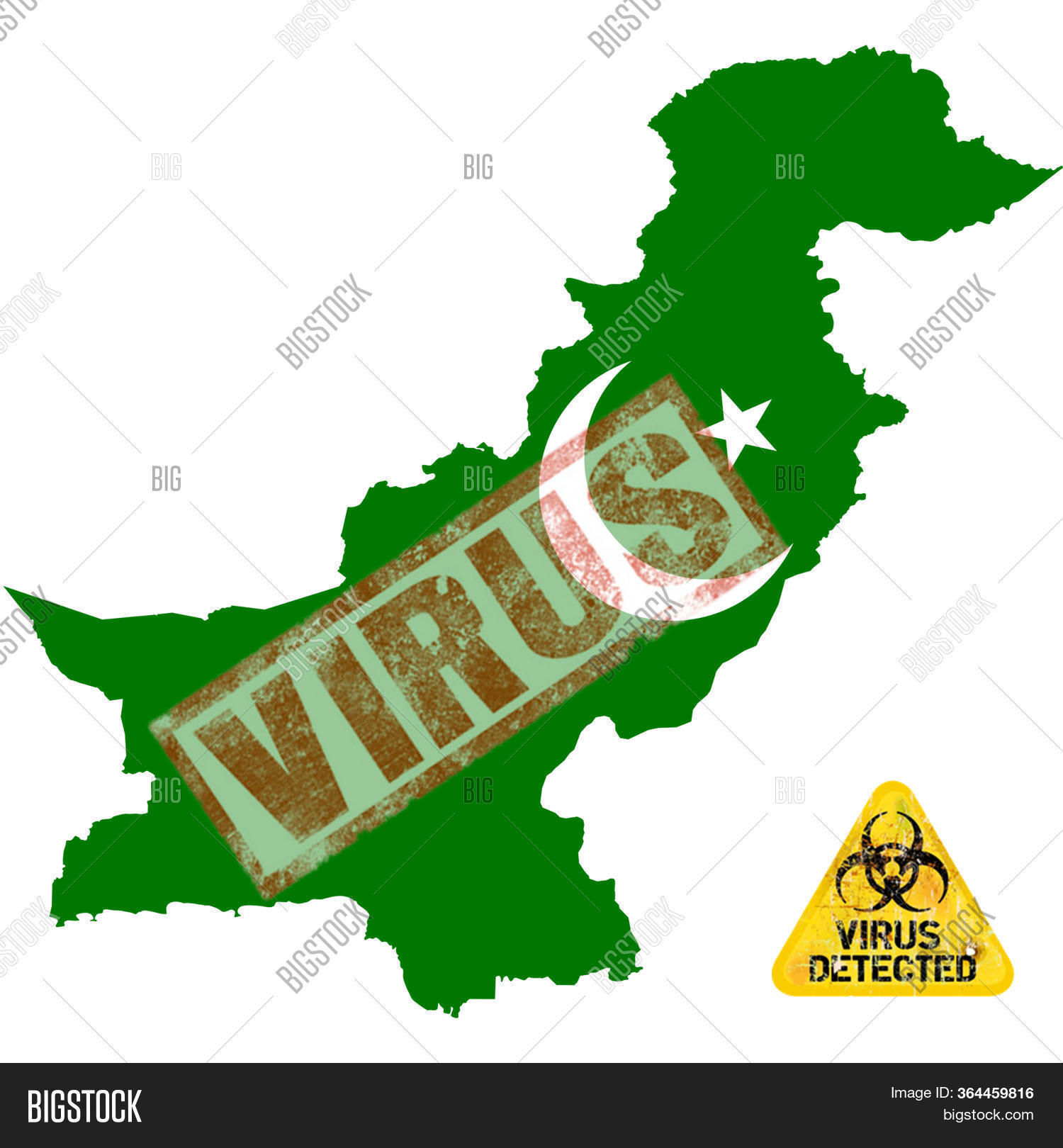 Pakistan Map Warning Image & Photo (Free Trial) | Bigstock