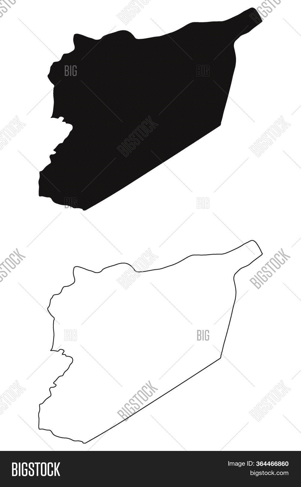 Syria Country Map. Vector & Photo (Free Trial) | Bigstock
