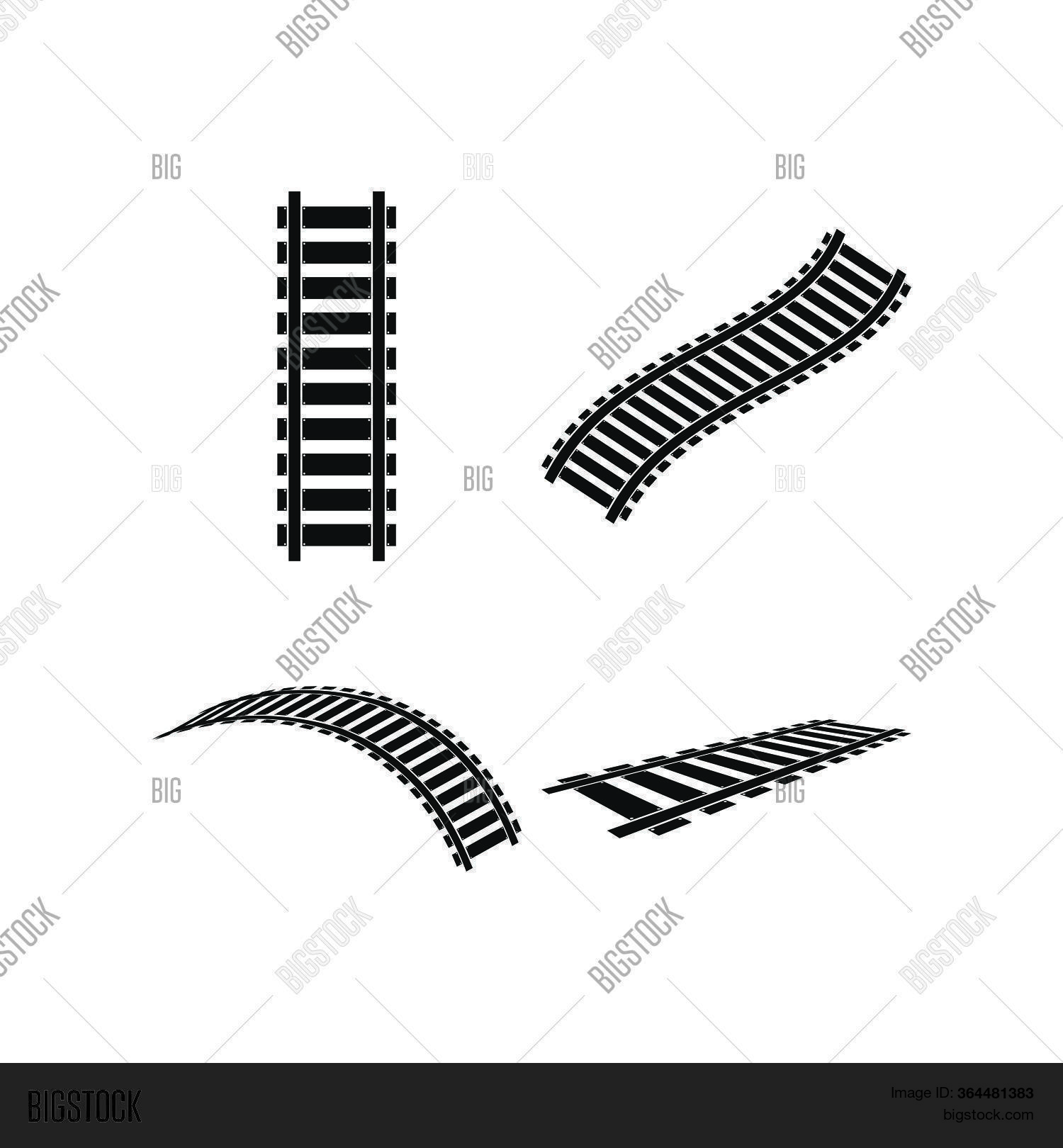 Rail Vector Graphic Vector & Photo (Free Trial) | Bigstock