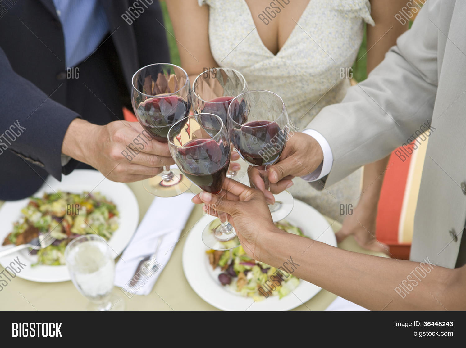 Hands Toasting Red Image & Photo (Free Trial) | Bigstock