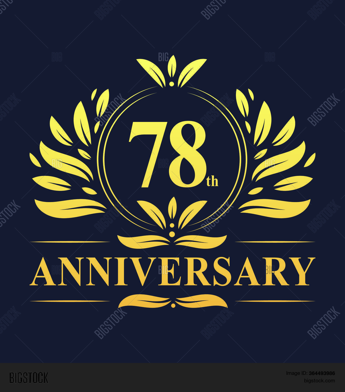 78th Anniversary Vector & Photo (Free Trial) | Bigstock