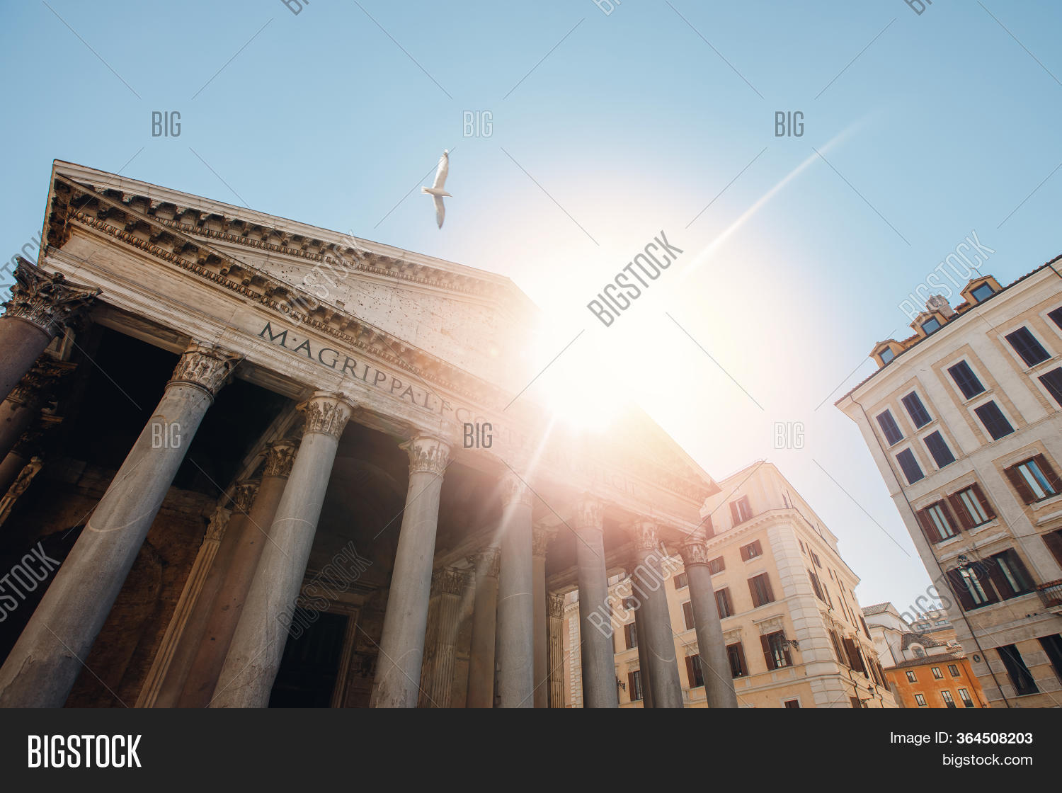 Pantheon Sunset Light Image & Photo (Free Trial) | Bigstock