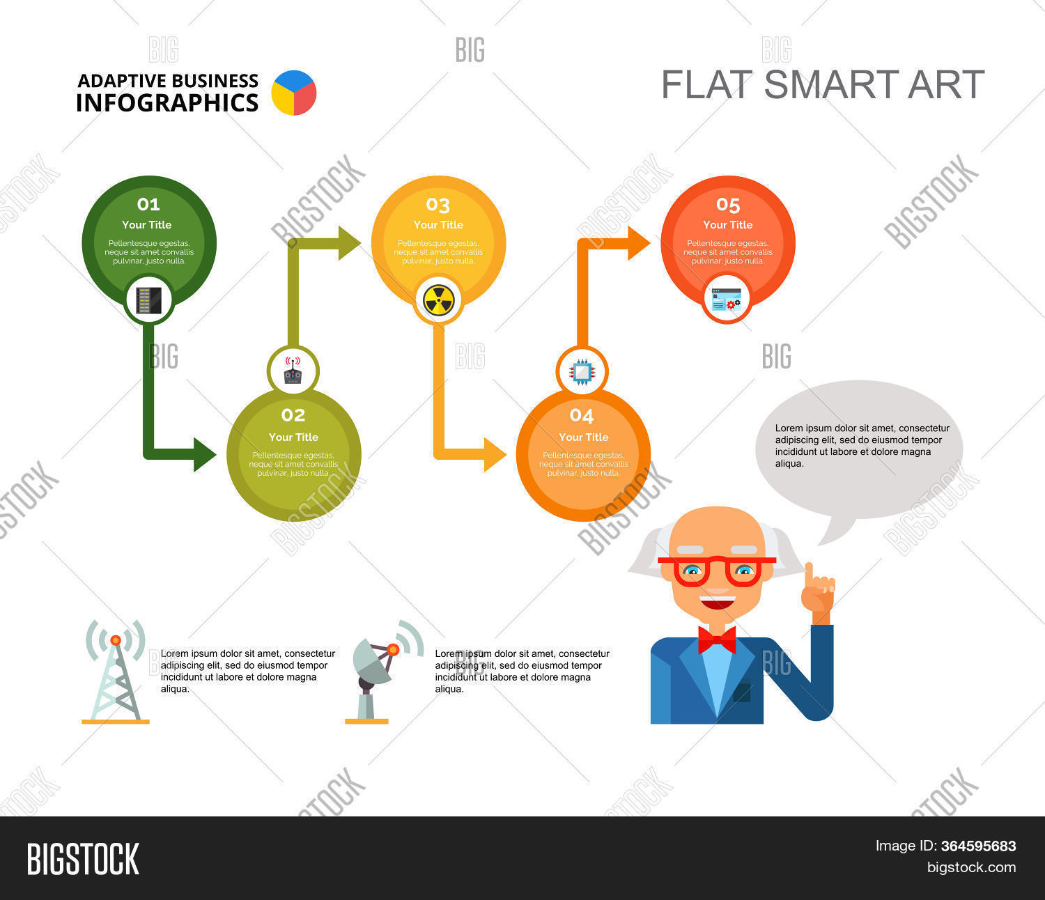 Five Steps Process Image & Photo (Free Trial) | Bigstock