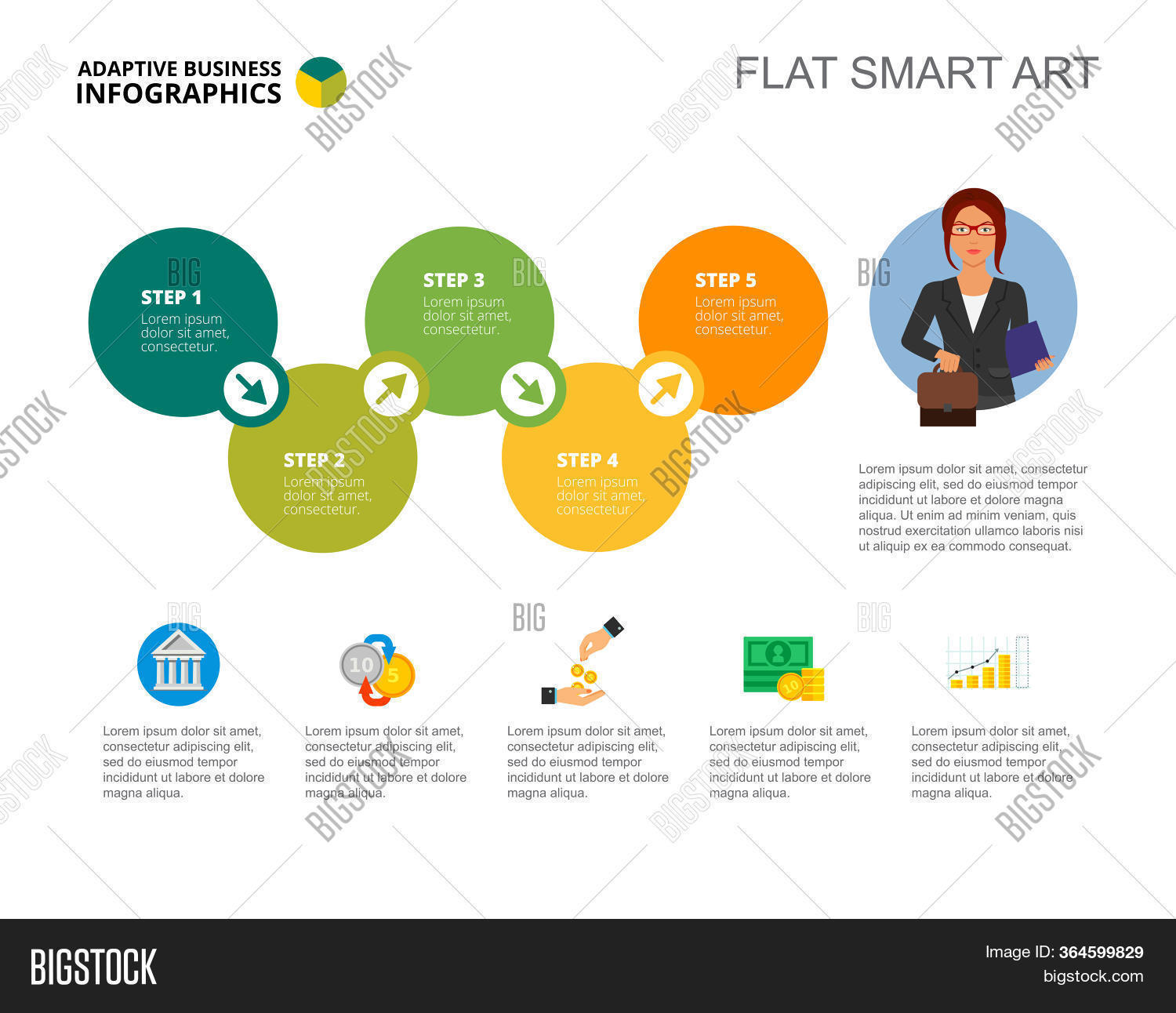 Five Steps Process Image & Photo (Free Trial) | Bigstock