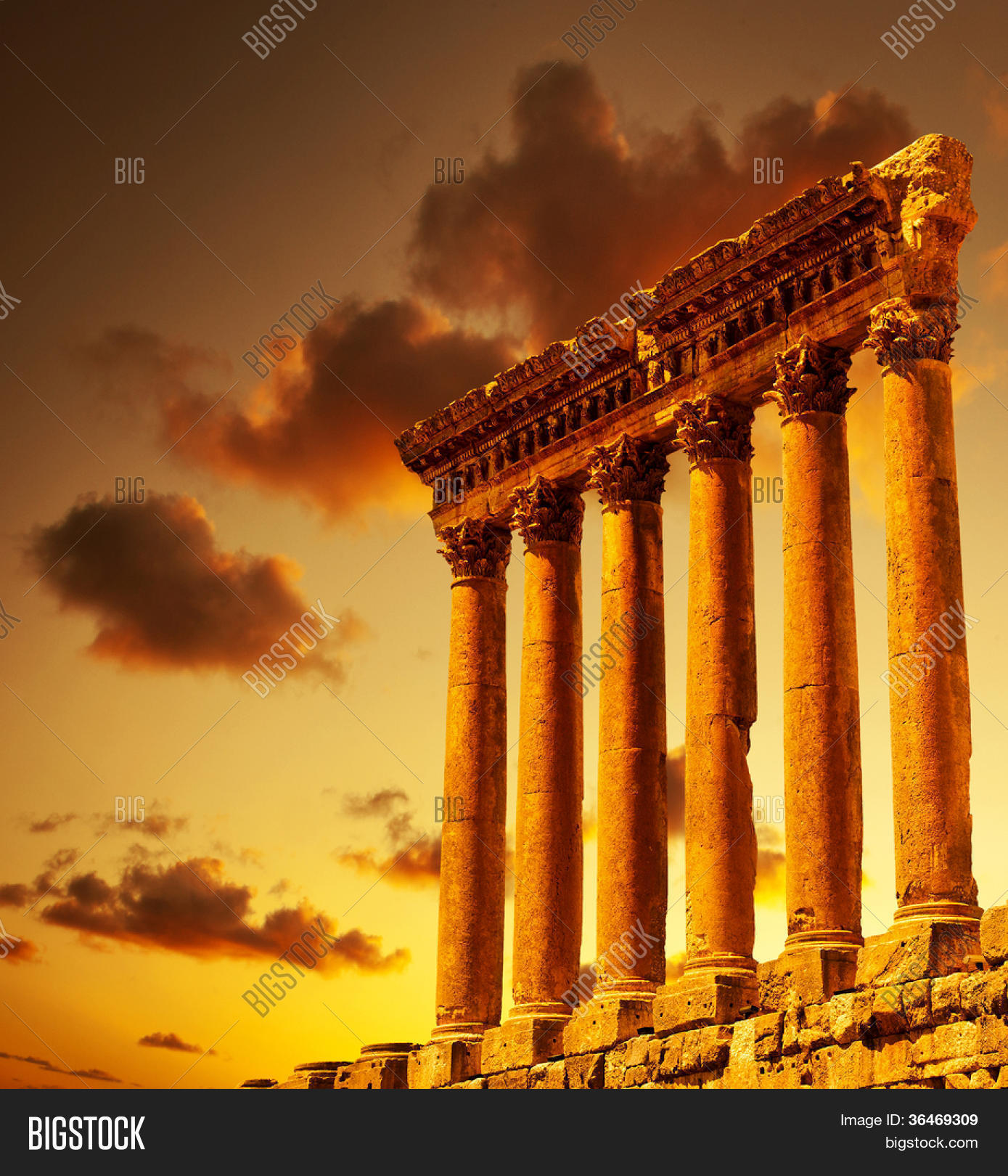 Column Ruins Over Image & Photo (Free Trial) | Bigstock