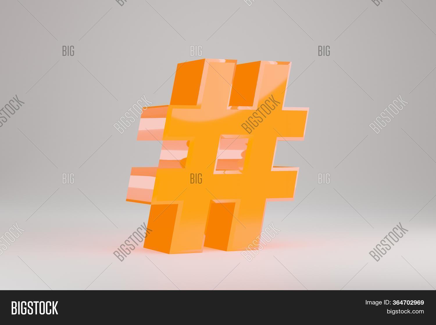 Neon 3d Hashtag Symbol Image & Photo (Free Trial) | Bigstock