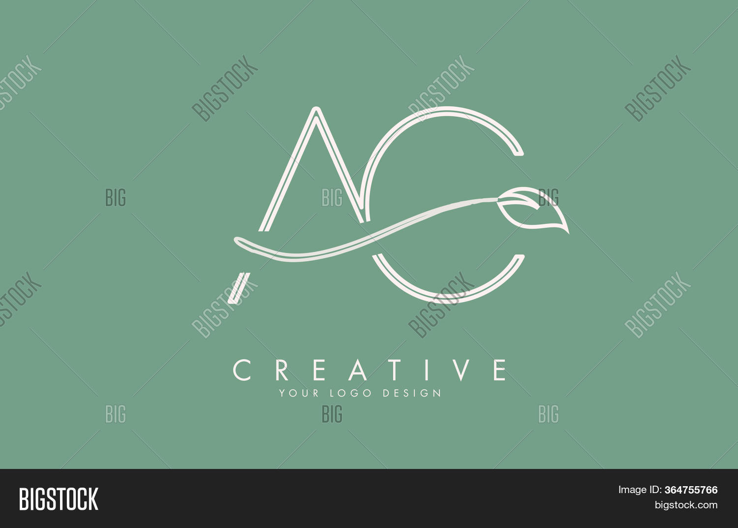 Leaf Cut Ac C Letters Vector & Photo (Free Trial) | Bigstock