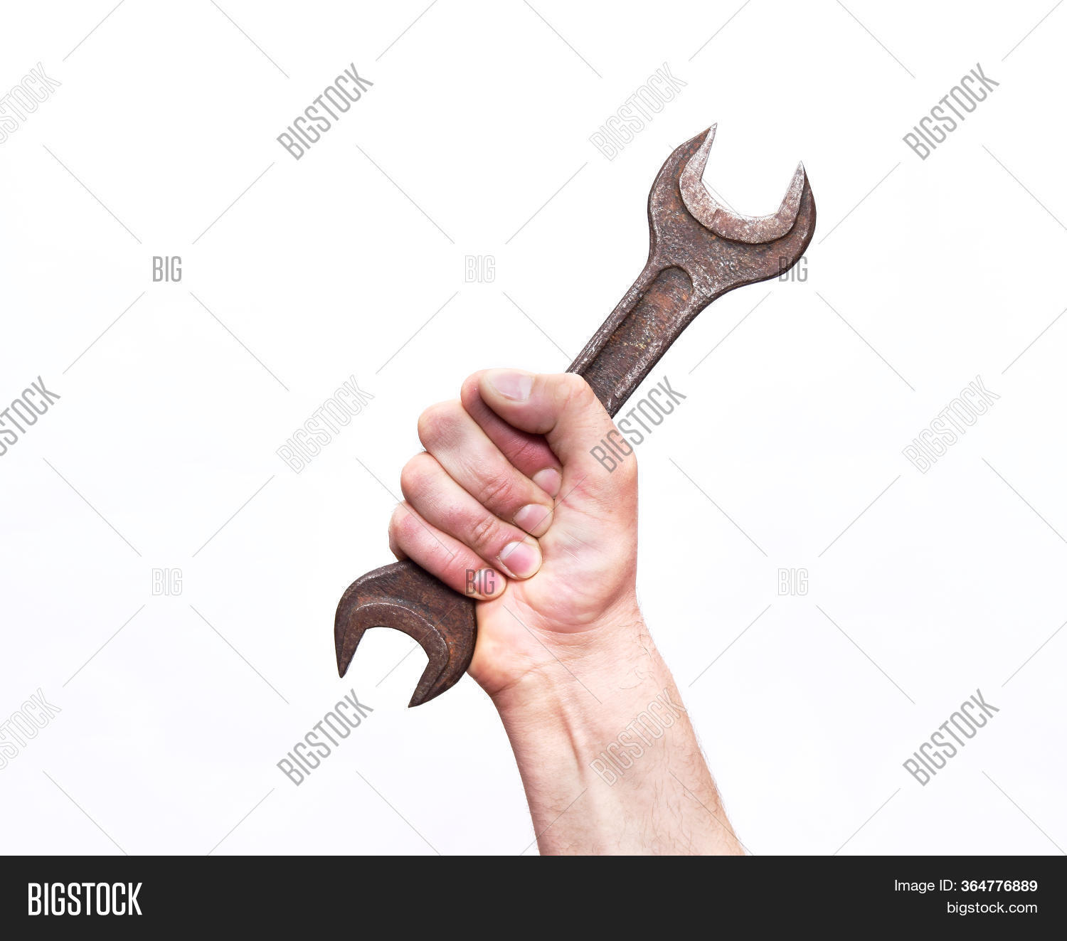 Wrench Hand On White Image & Photo (Free Trial) | Bigstock