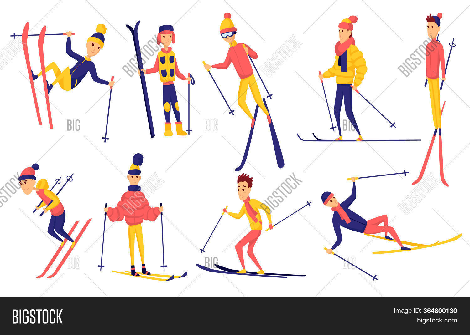 Set Skiers. Winter Image & Photo (Free Trial) | Bigstock