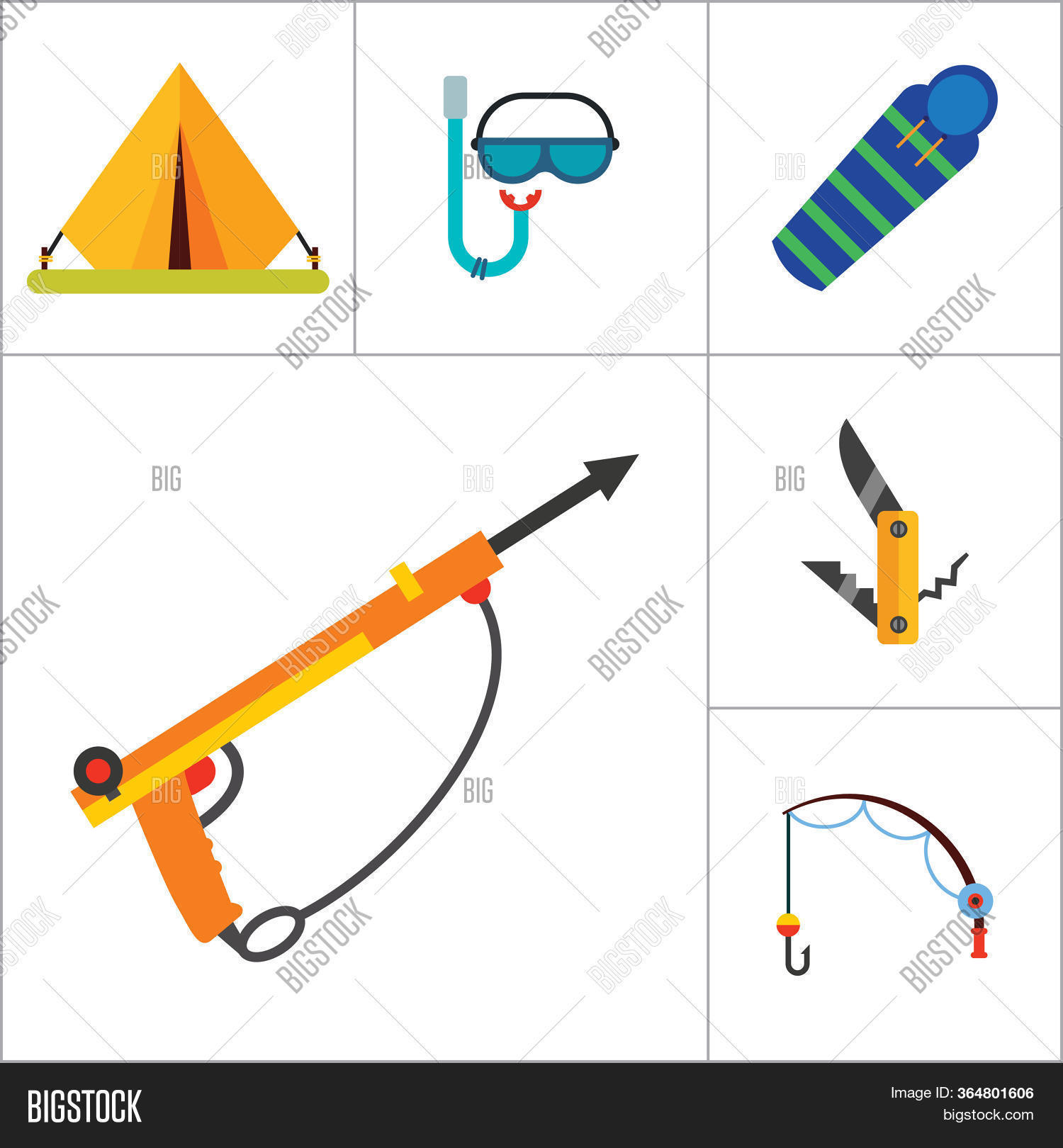 Fishing Icon Set. Image & Photo (Free Trial) | Bigstock
